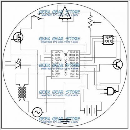 Vector Graphic Files – Circuit Board Schematic Wall Clock (For Laser or ...