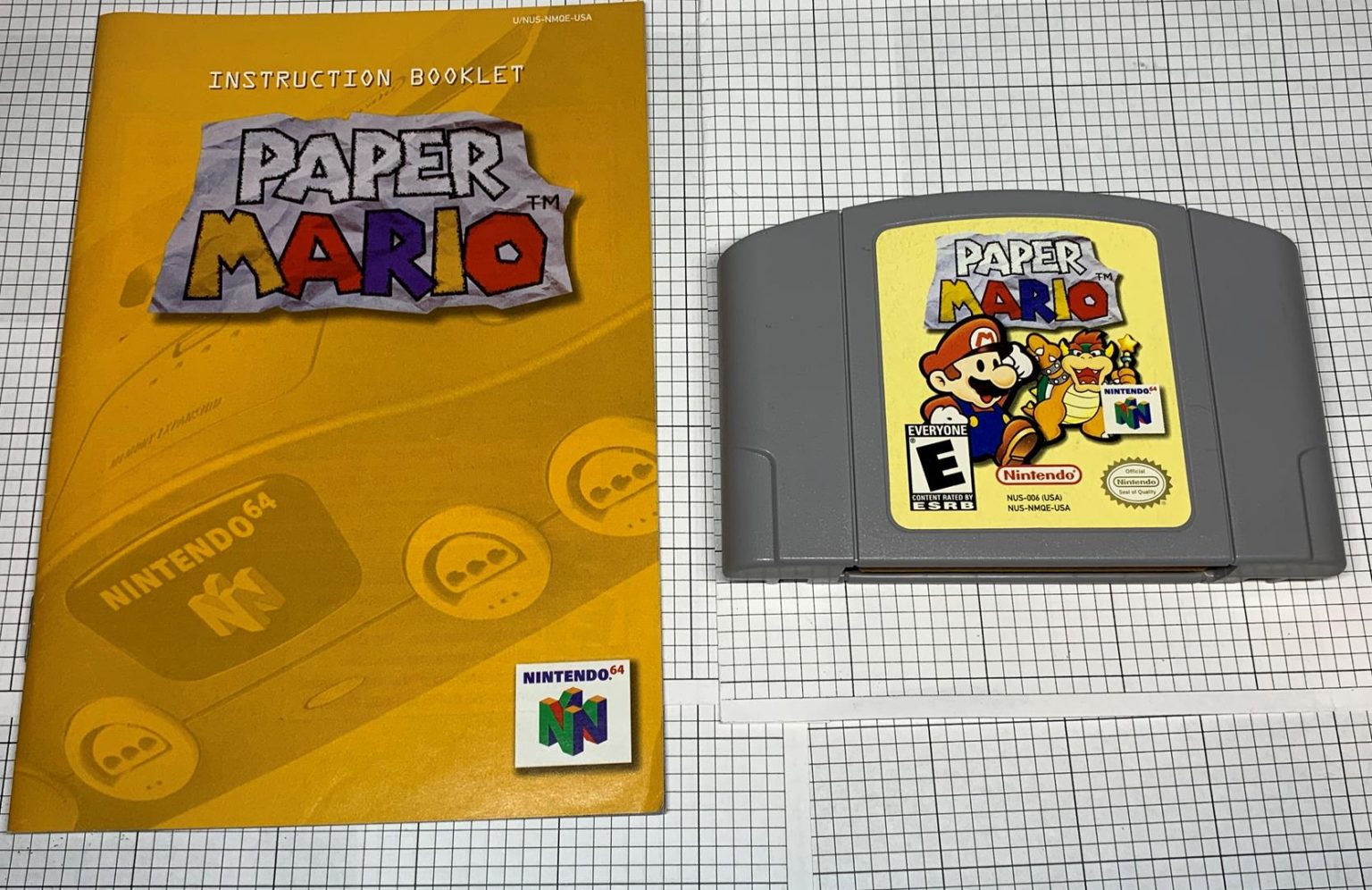 Paper Mario Nintendo 64 N64 Authentic Game Cart & Instructions ...