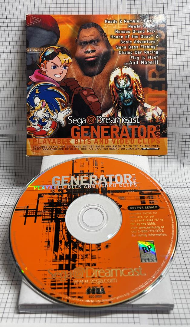 Dreamcast Generator Vol 1: Playable Bits and Video Clips 1999-2000 ...