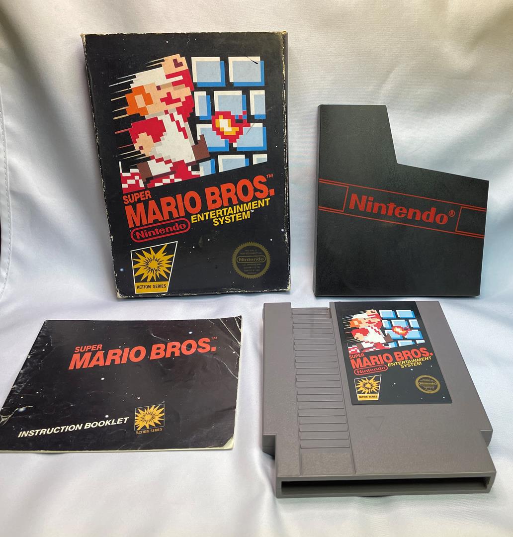 Super Mario Bros. Nintendo NES complete in box CIB – Hangtab 5 screw ...