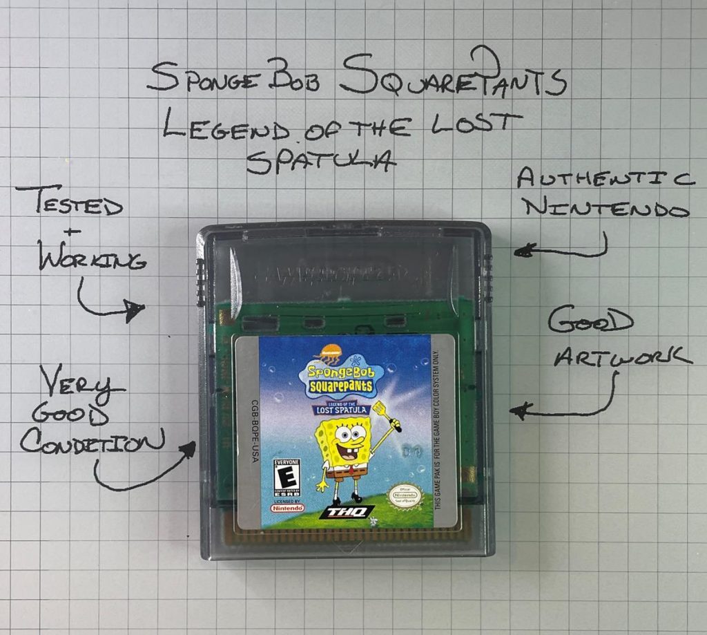 Nintendo Gameboy Color Spongebob Squarepants Legend Of The Lost Spatula ...