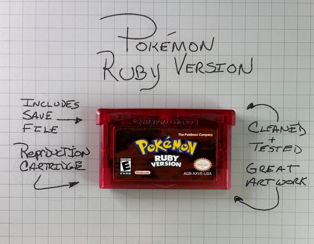 Pokemon Ruby Version Game Boy Advance – REPRO – GeekGearStore