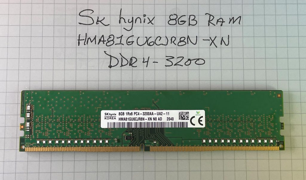 SK HYNIX 8GB DDR4-3200MHz HMA81GU6CJR8N-XN Desktop Memory RAM ...