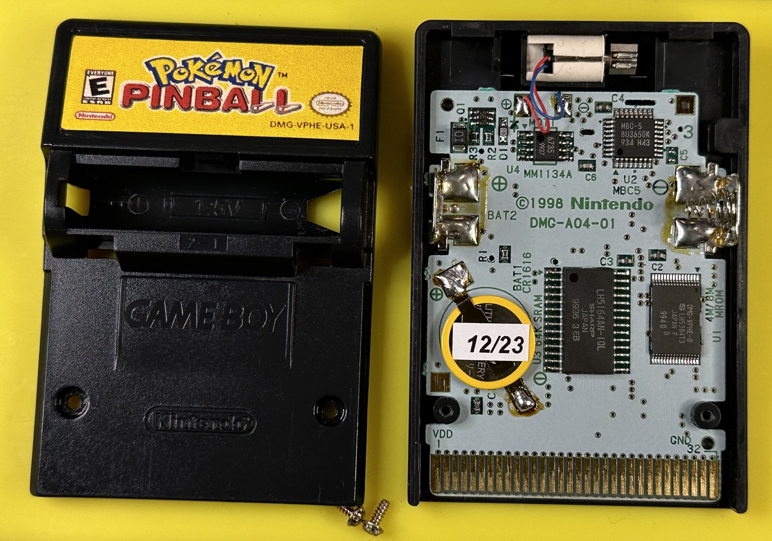 Pokemon Pinball (Game Boy, 1999) Authentic *NEW BATTERY* w/ Full ...