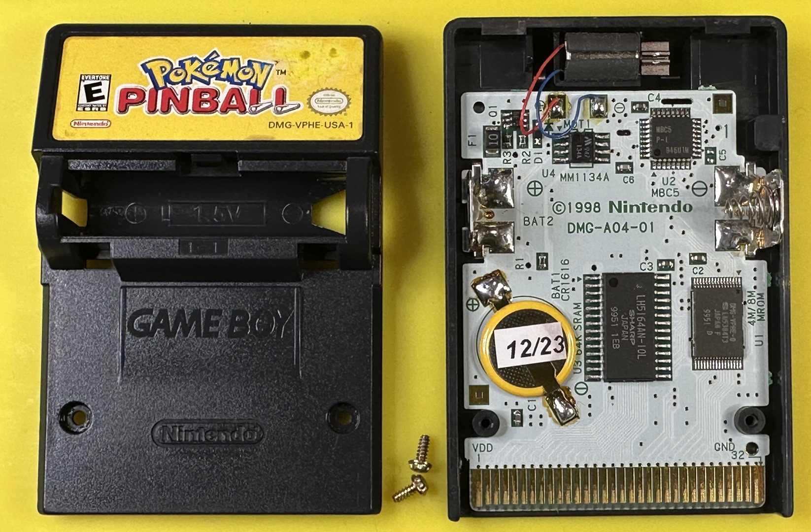 Pokemon Pinball (Game Boy, 1999) Authentic *NEW BATTERY* w/ Full ...
