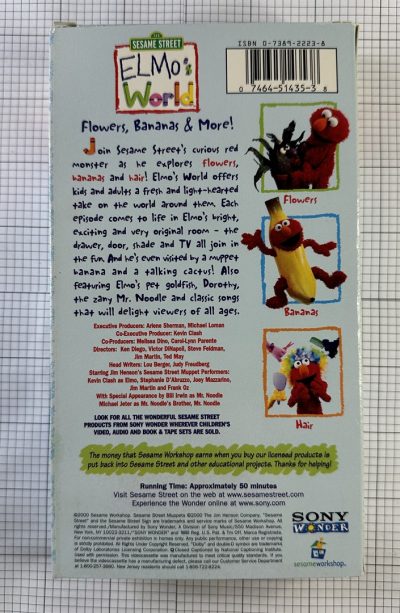 Sesame Street – Elmo’s World Flowers Bananas & More! (VHS 2000 ...