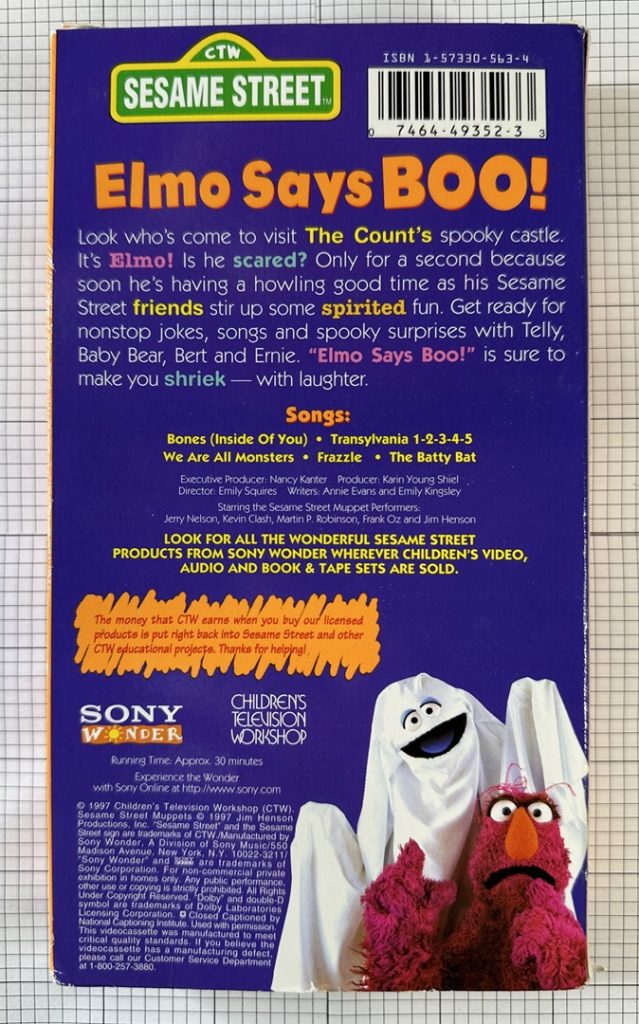 Sesame Street – Elmo Says BOO! (VHS, 1997) – GeekGearStore